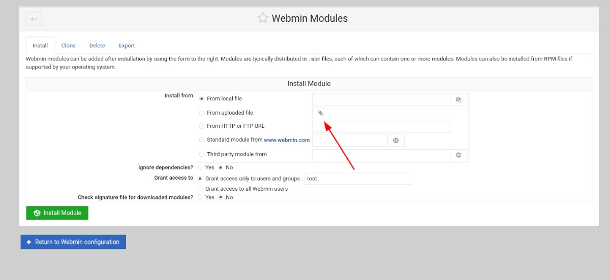 How to install third-party modules on Webmin — TojiKon.Net